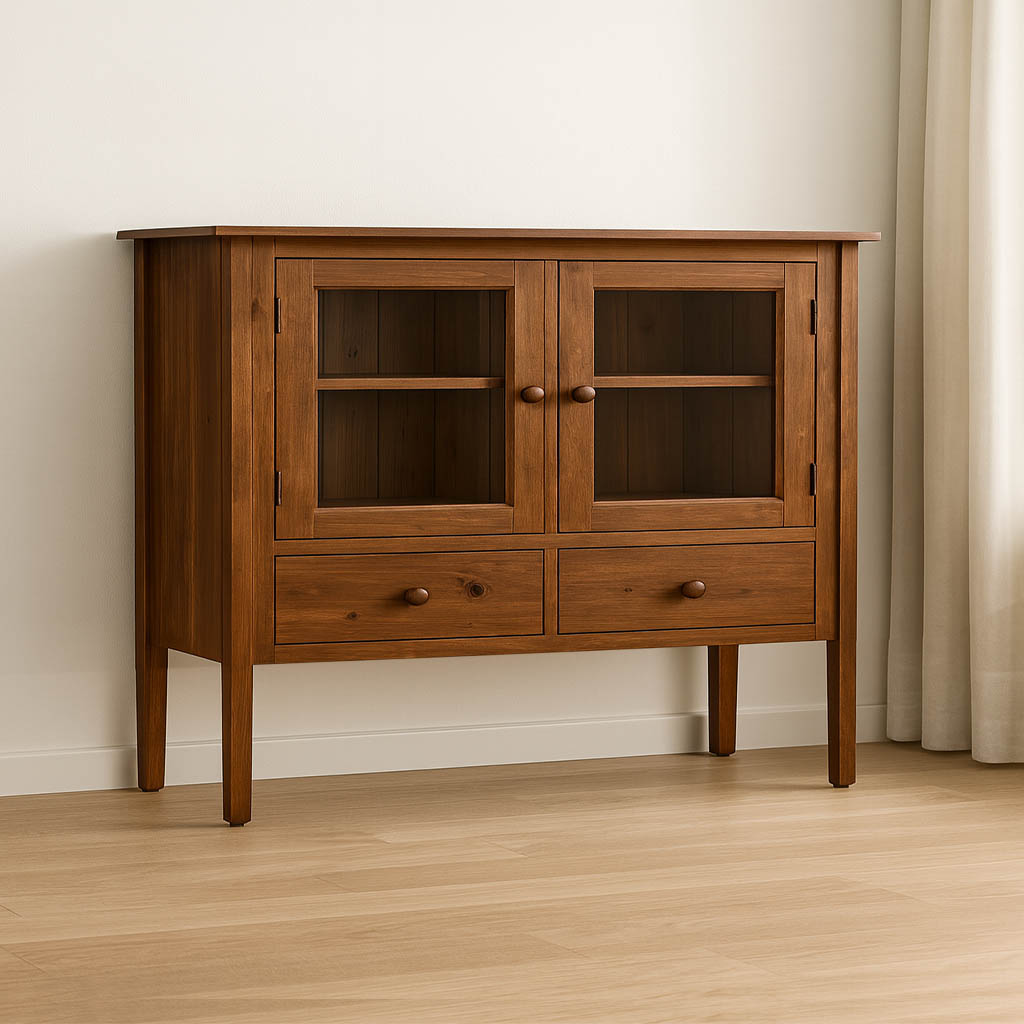 Rustic Solid Wood Sideboard | Handcrafted Buffet Cabinet | Naked Furniture