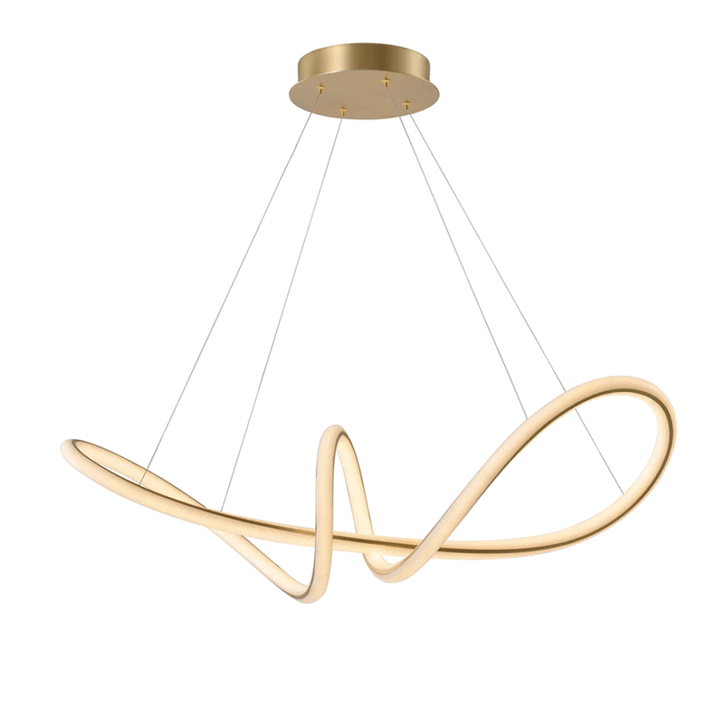 Twist Golden Wave LED Pendant | Luxury LED Chandelier | From $519