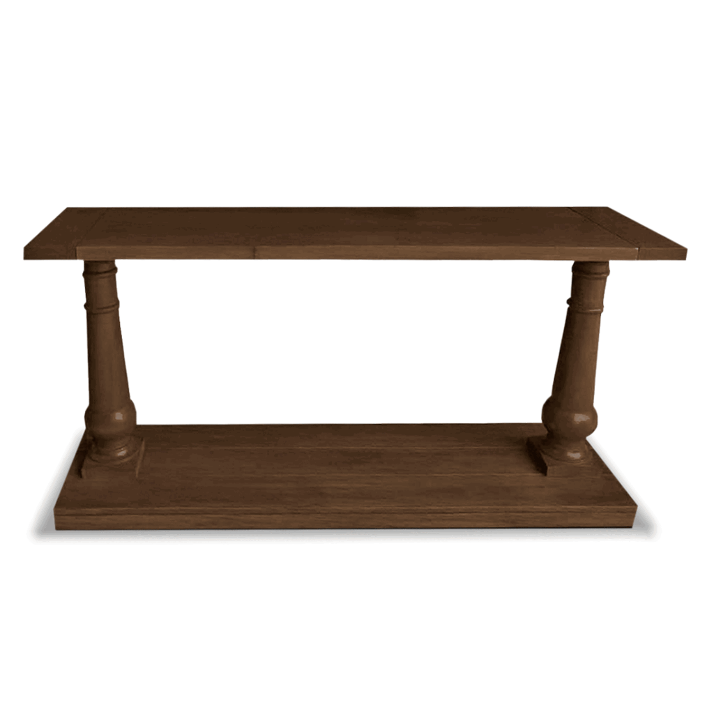 Balustrade Solid Wood Sofa Table | Custom Hall Table | Starts at $1259