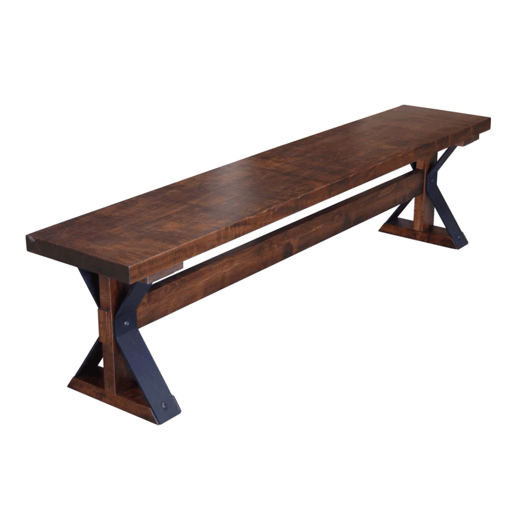 Drake Solid Wood X-Base Bench | Custom Farmhouse Dining Bench | Starts ...