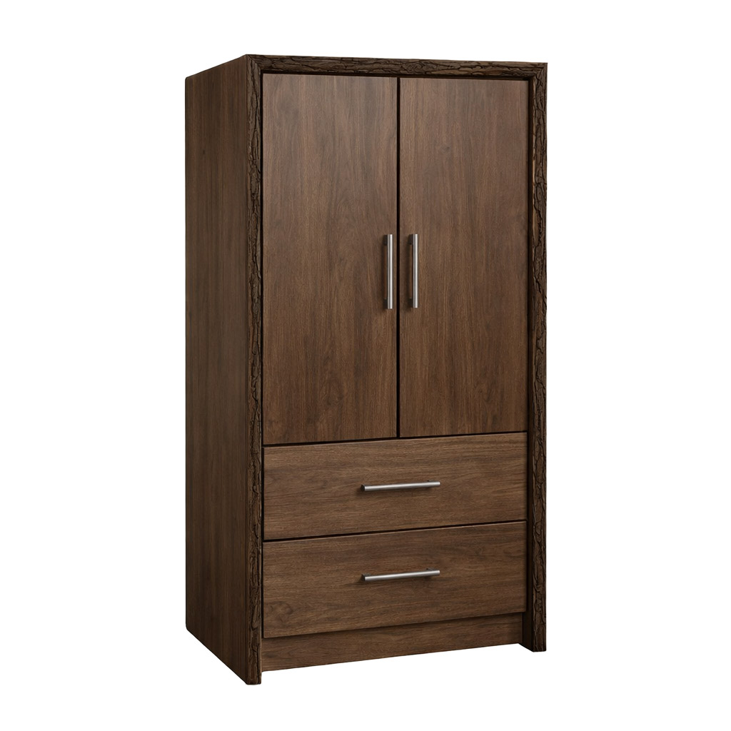 Live Edge Solid Wood Wardrobe | Handcrafted Modern Armoire Canada